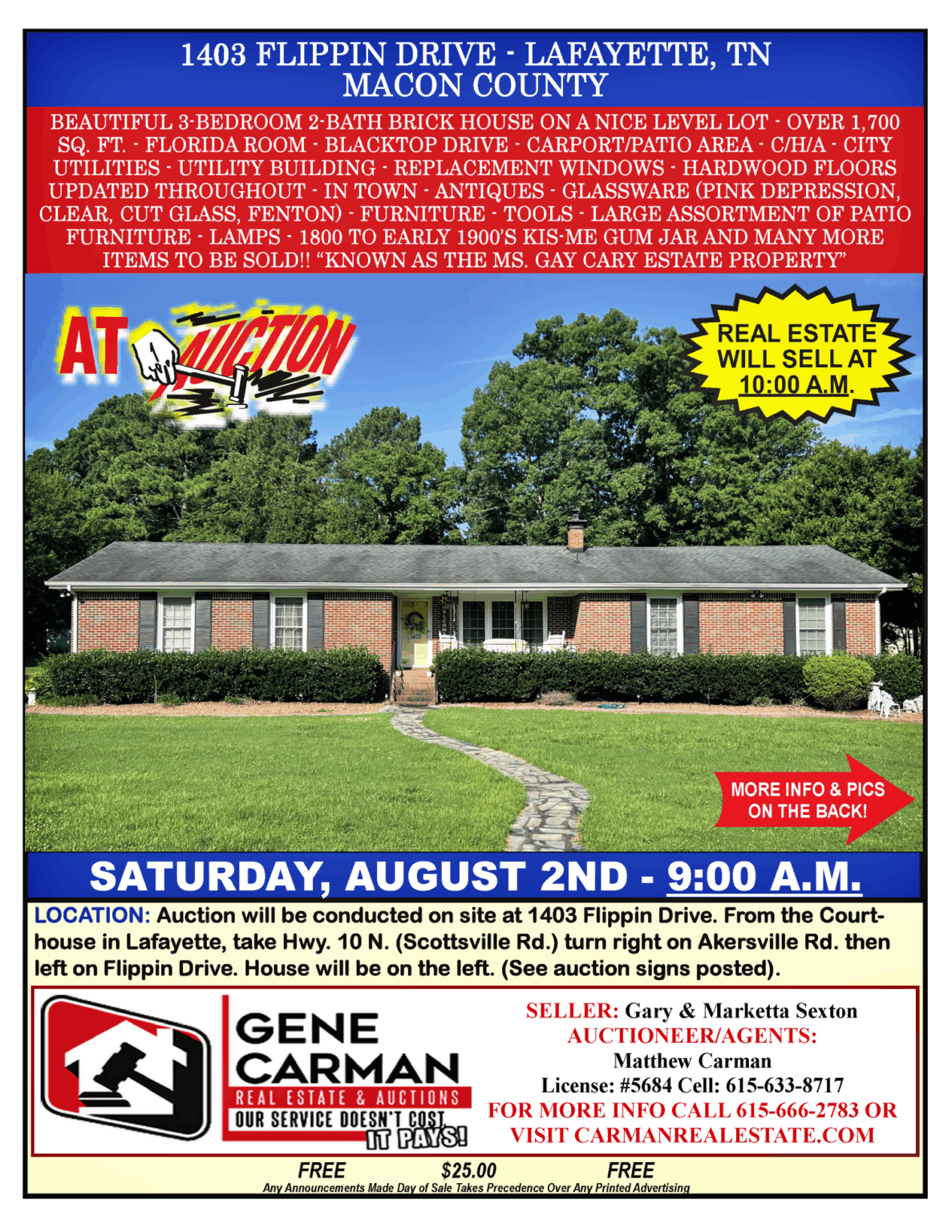 1403 FLIPPIN DRIVE - LAFAYETTE, TN - MACON COUNTY - Gene Carman Real ...